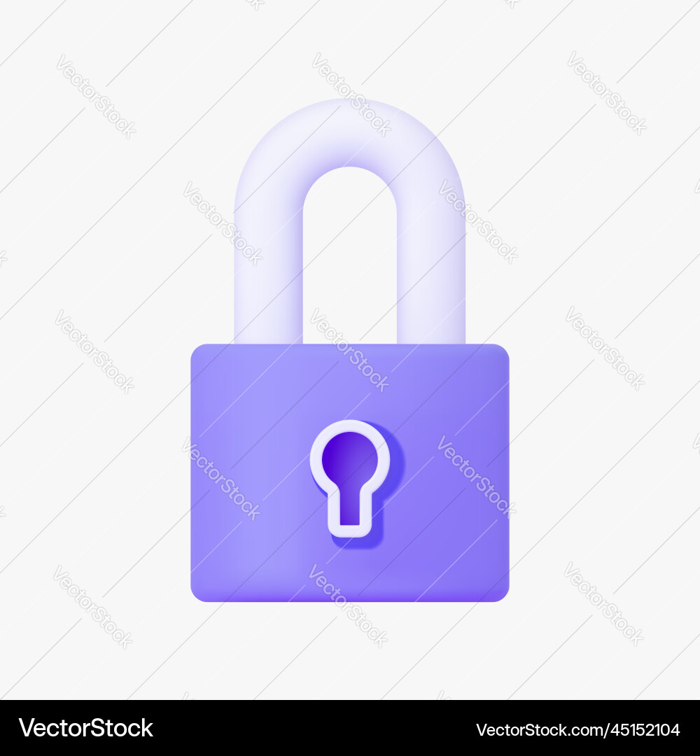 3d Lock Icon