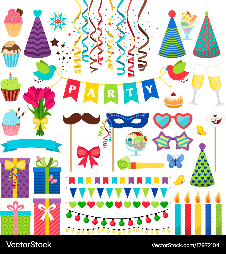 Party Celebration Elements Royalty Free Vector Image