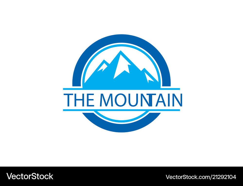 Round mountain logo Royalty Free Vector Image - VectorStock