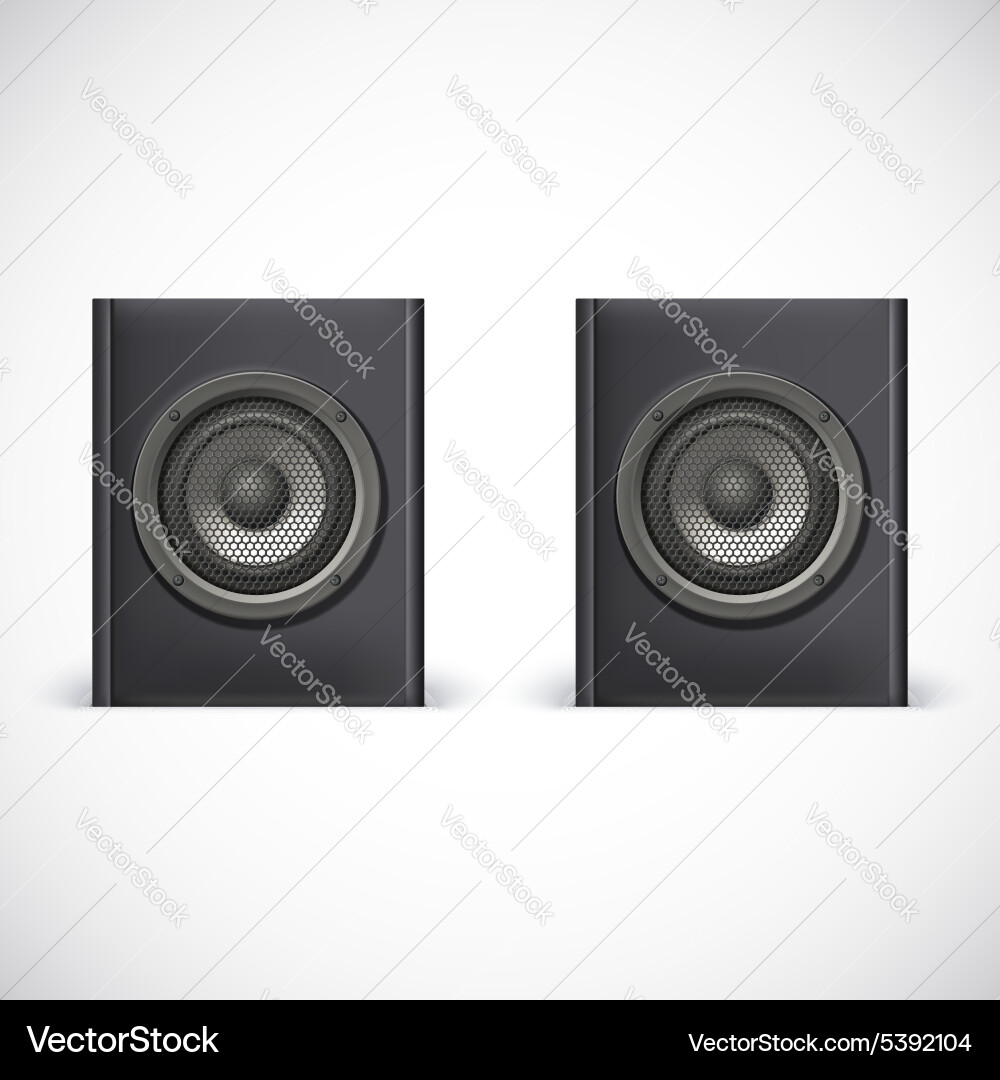 Speakers isolated on white Royalty Free Vector Image