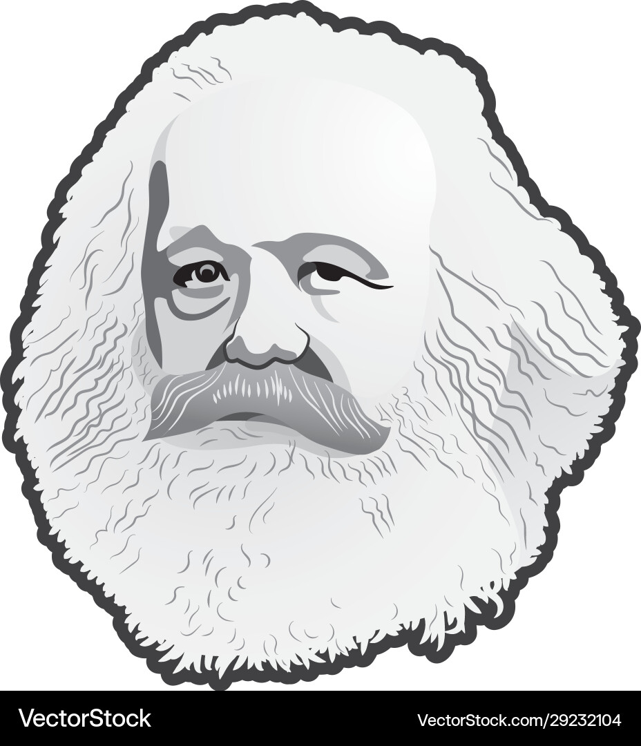 Stylized karl marx Royalty Free Vector Image - VectorStock