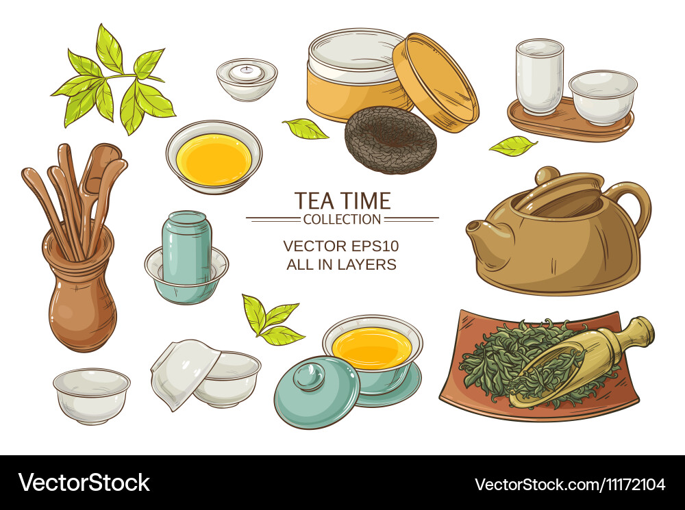 Tea Ceremony Set Royalty Free Vector Image Vectorstock