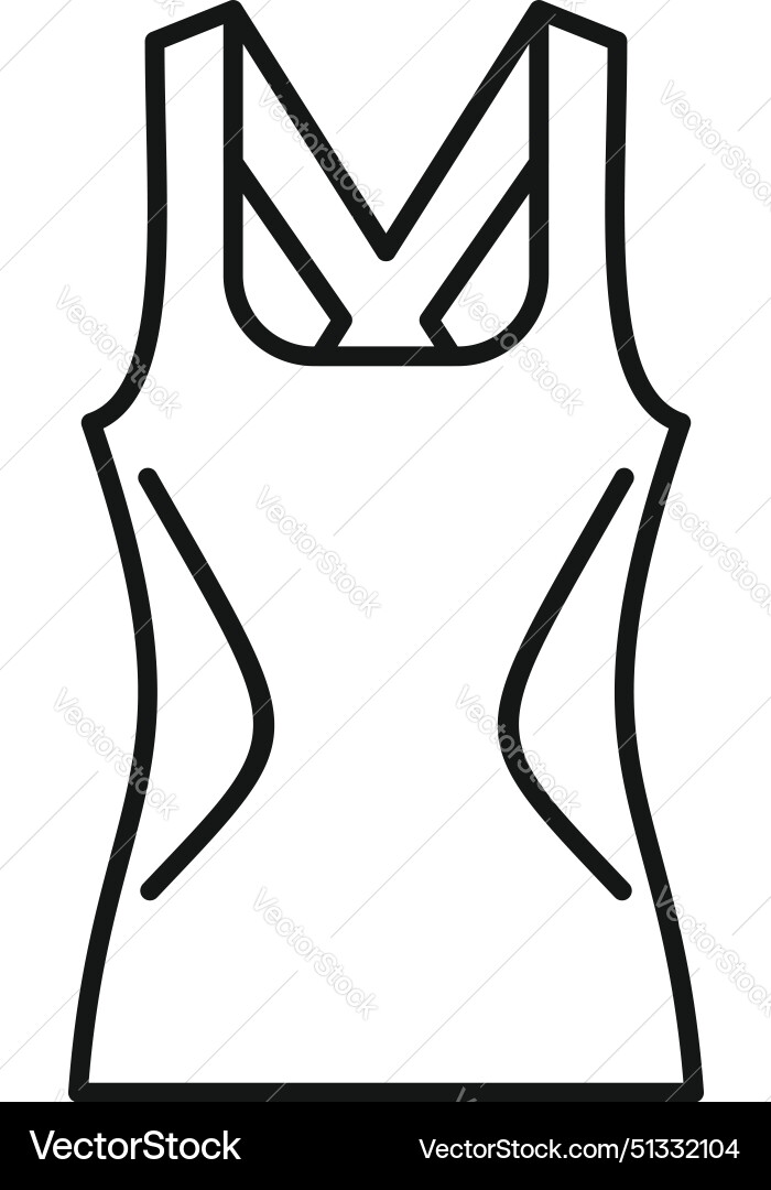 Women tank top line icon Royalty Free Vector Image
