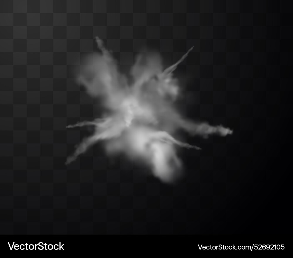 A white dust explosion Royalty Free Vector Image