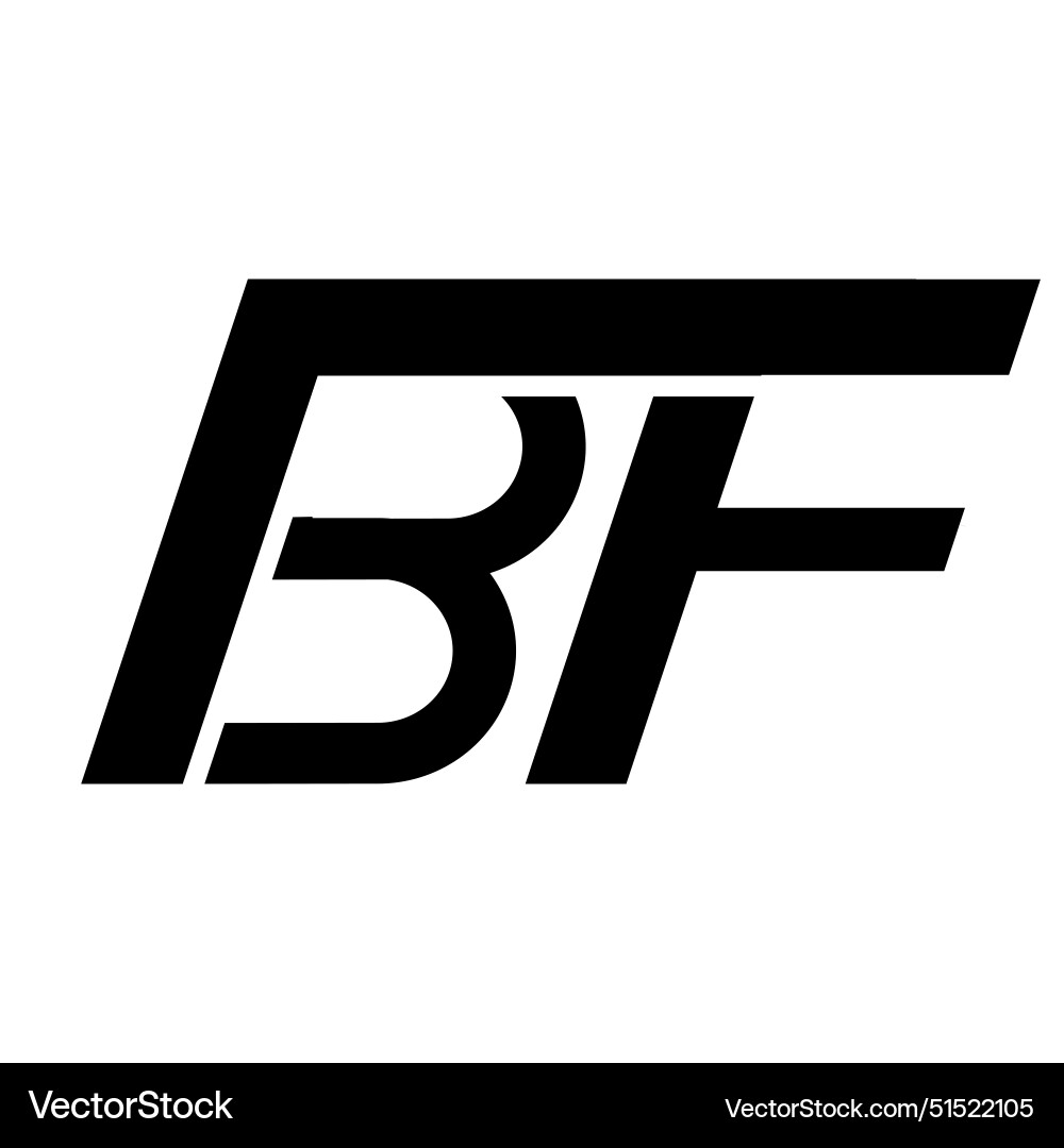 Bf letter logo Royalty Free Vector Image - VectorStock