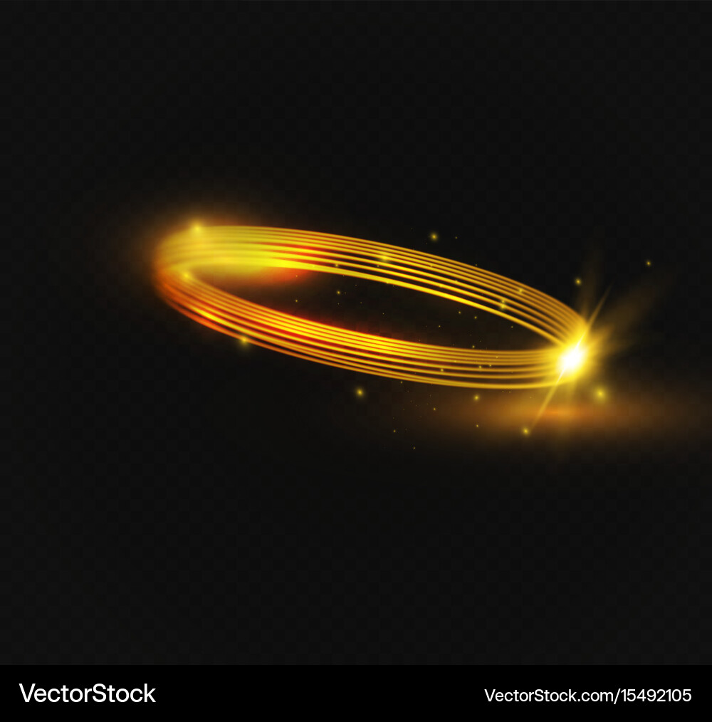 Circular lens flare transparent light effect Vector Image