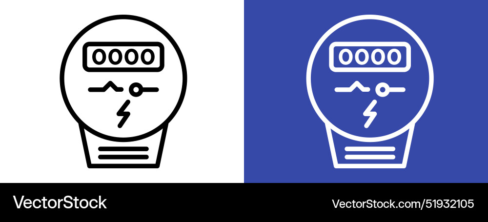 Electric meter icon representing monitoring Vector Image