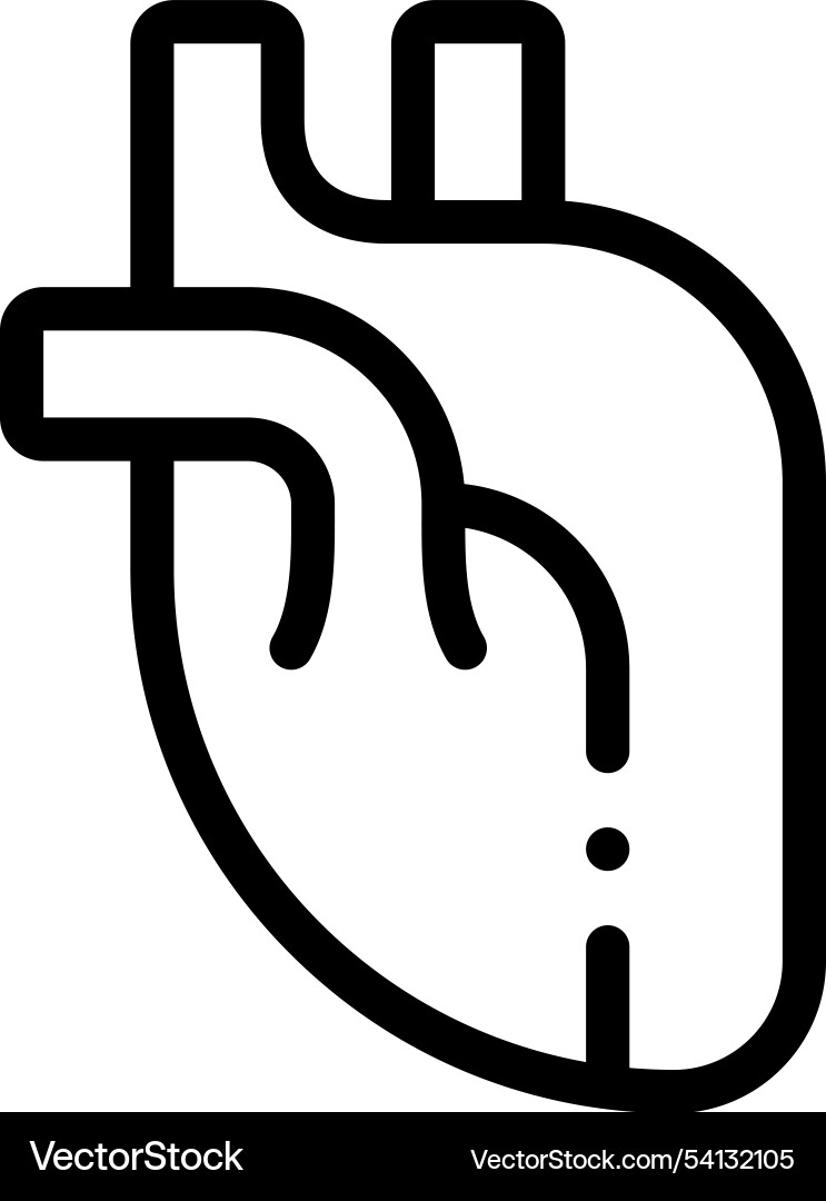 Heart rate monitor icon thin linear style design Vector Image