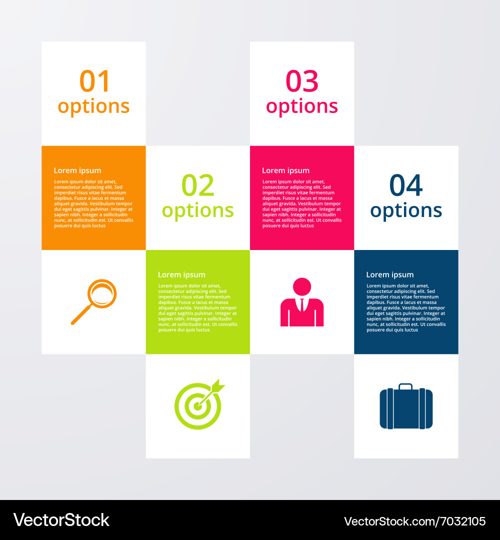 Infographics four options Royalty Free Vector Image