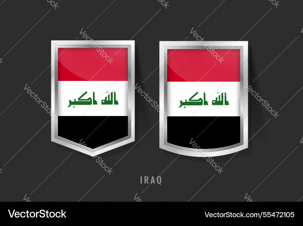 Iraq label logo badge sign Royalty Free Vector Image
