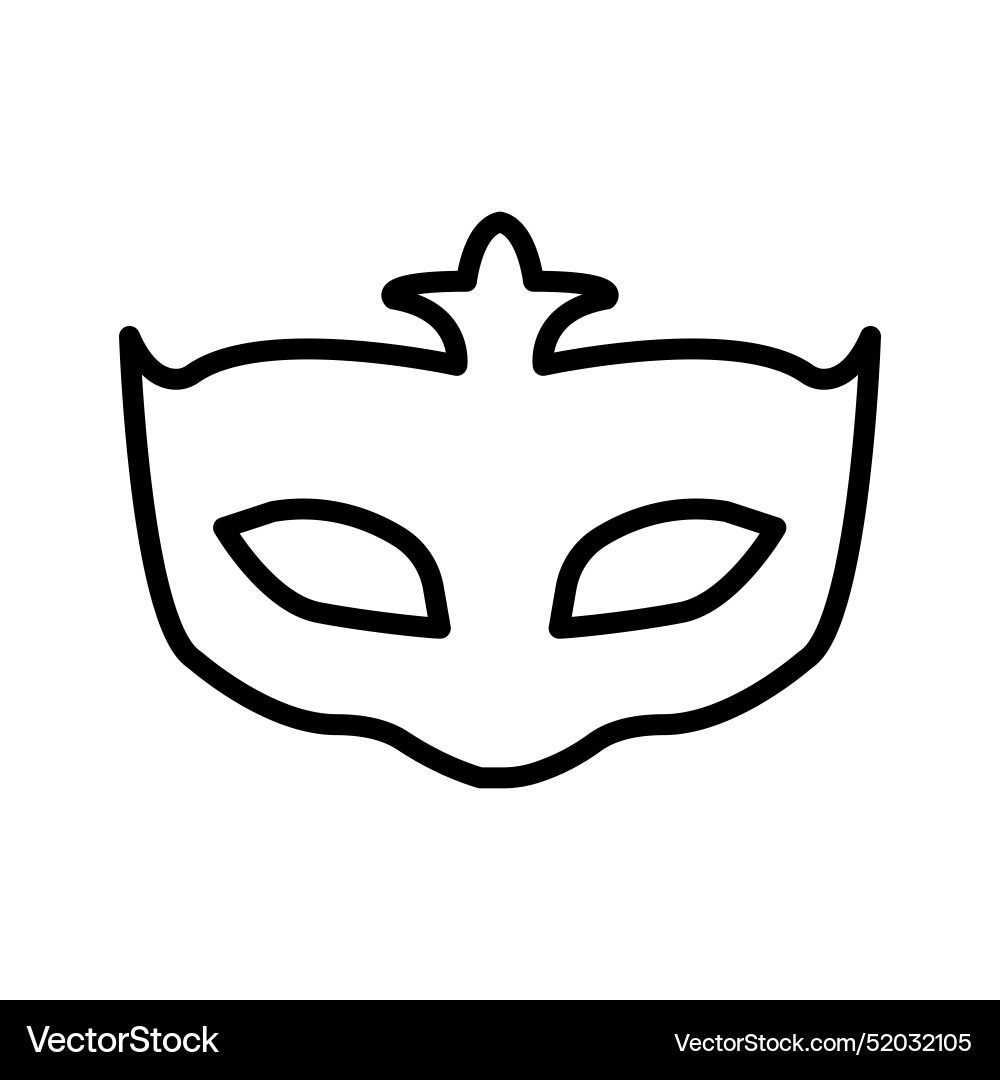 Mask icon linear logo mark in black and white Vector Image