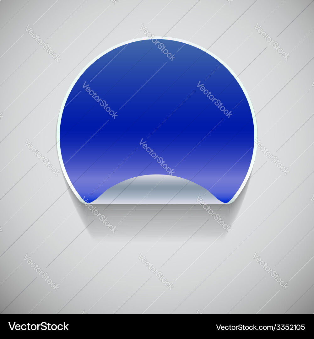 Round blue sticker Royalty Free Vector Image - VectorStock