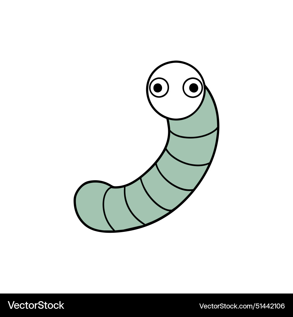 Antarctic scale worm knocks icon Royalty Free Vector Image