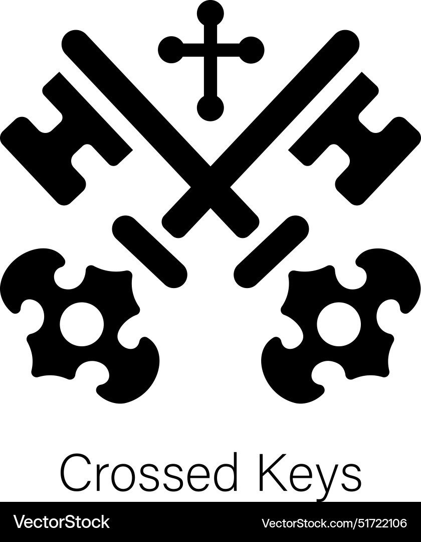 Crossed keys Royalty Free Vector Image - VectorStock