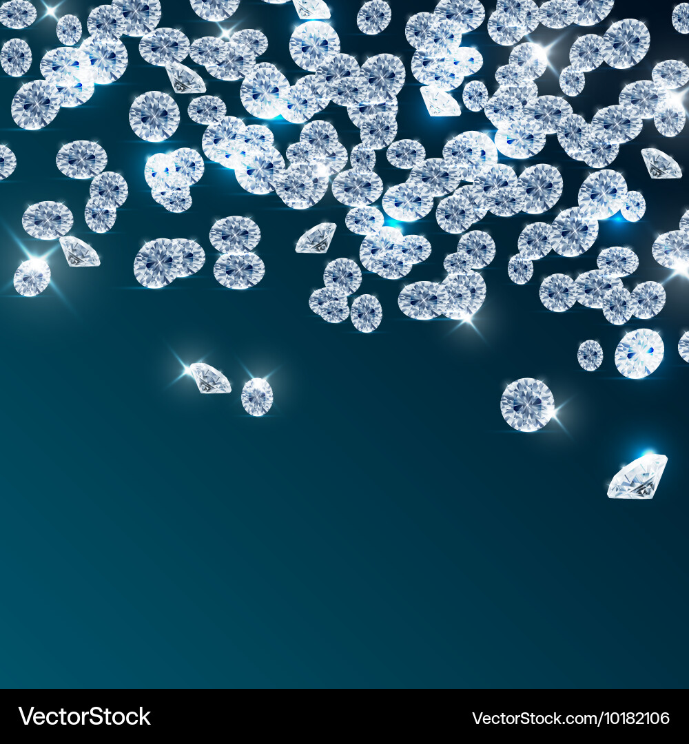 Falling Diamonds on Blue Background Royalty Free Vector