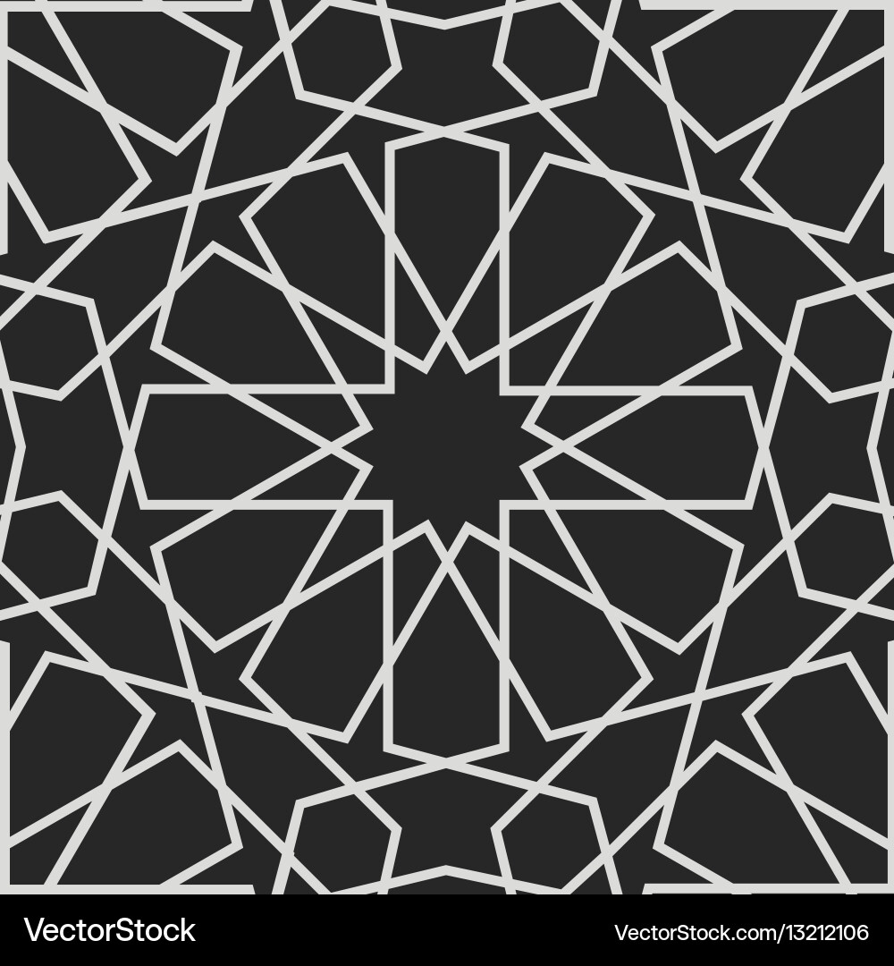 Geometric arabic seamless pattern abstract Vector Image
