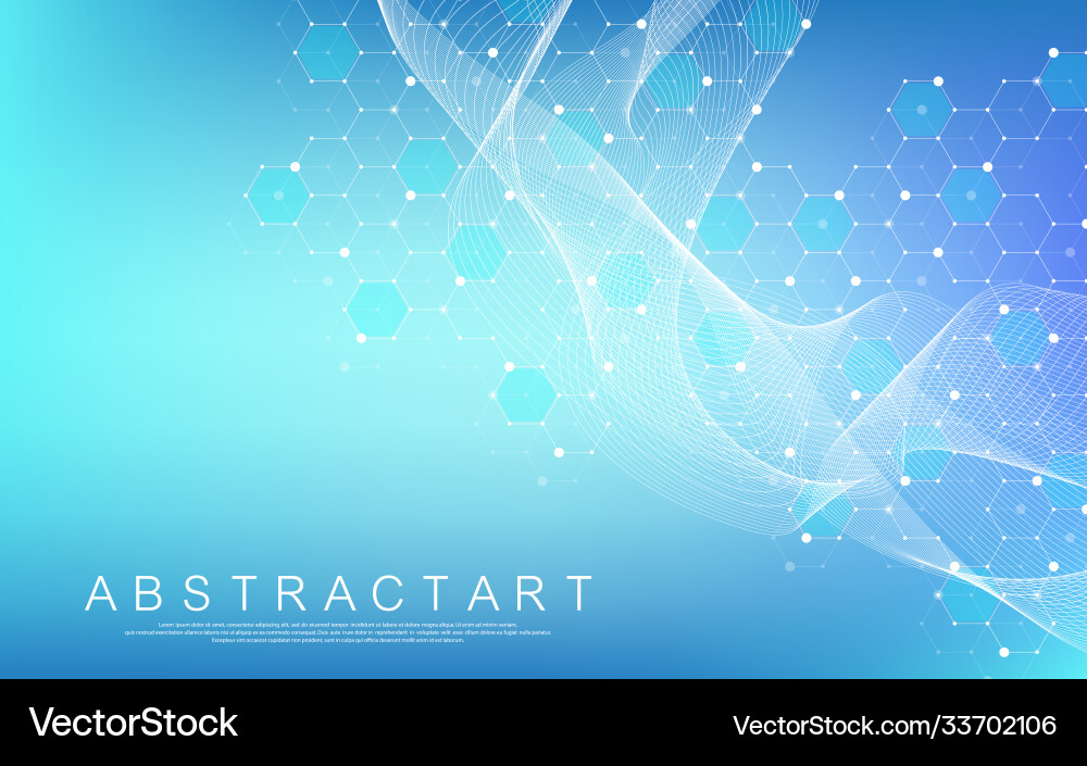 Molecular Research Banner Royalty Free Vector Image