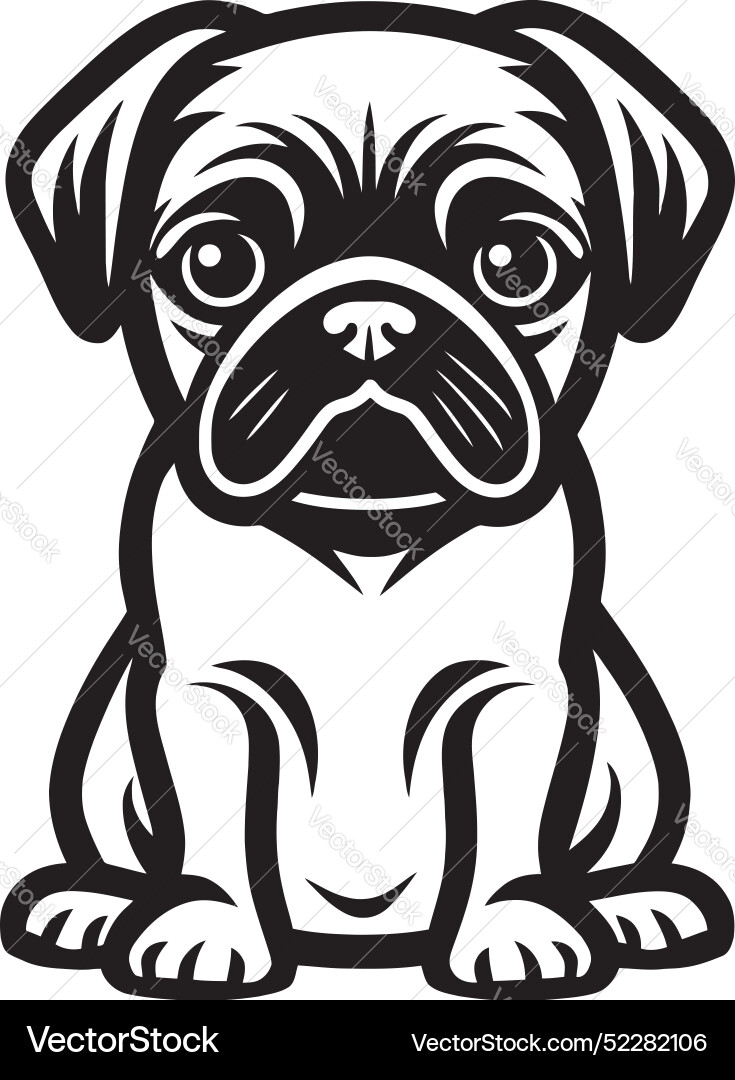 Pug creativity imaginative icon art Royalty Free Vector