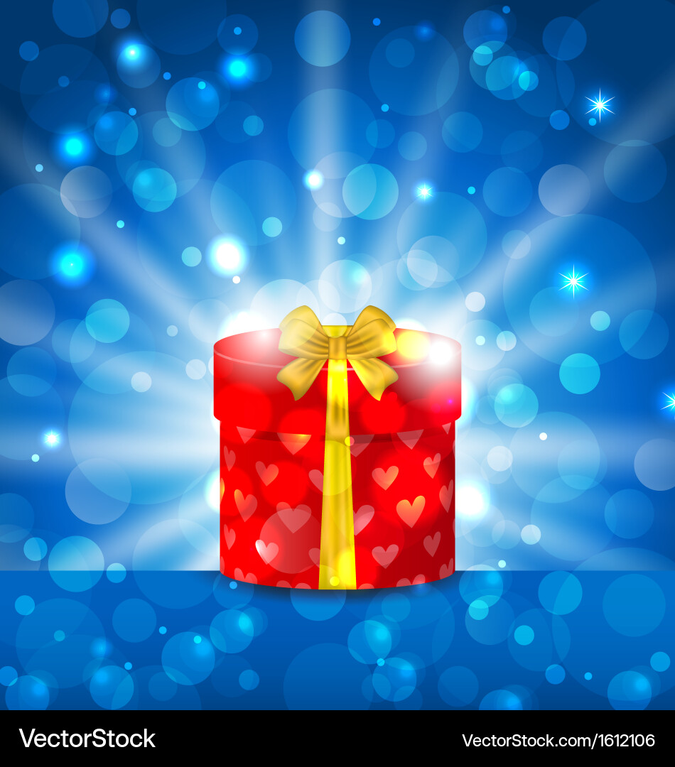 Round gift box Royalty Free Vector Image - VectorStock