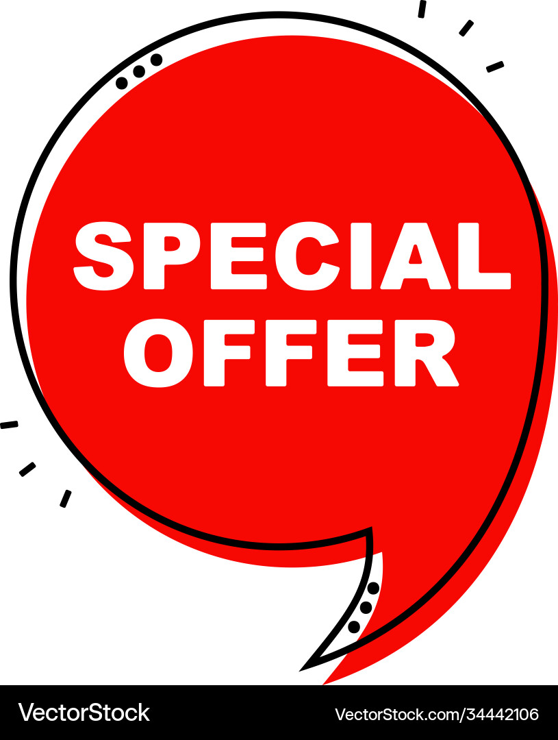 Special offer tag promo banner design template Vector Image