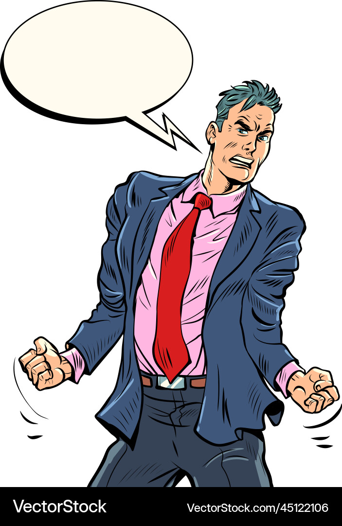 Strong businessman powerful man heroic leader Vector Image