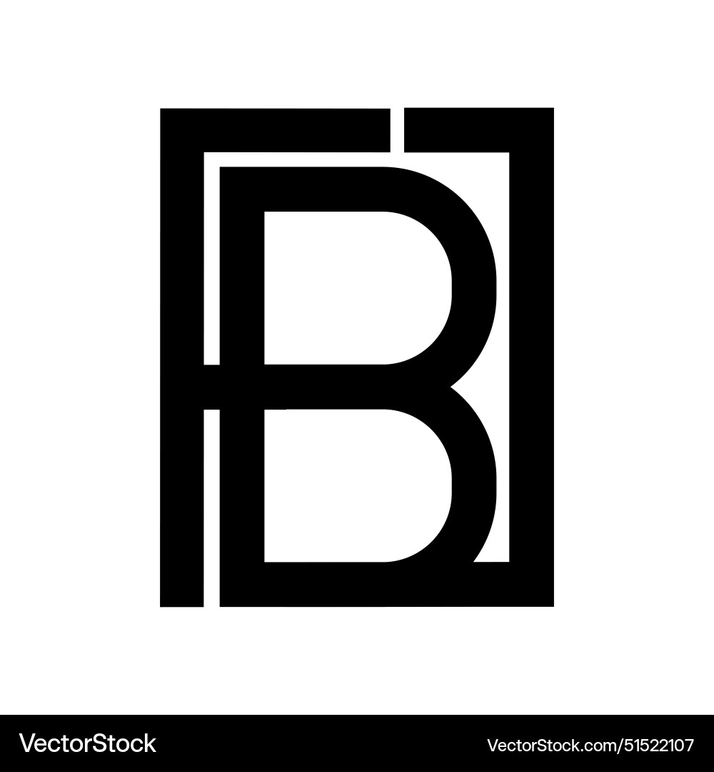 Bf letter logo Royalty Free Vector Image - VectorStock