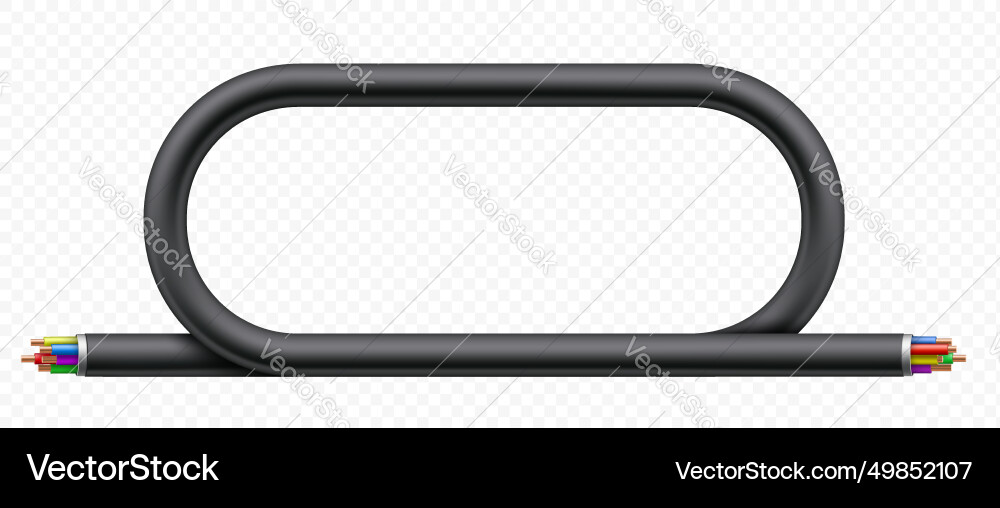 Electrical cable isolated on transparent Vector Image
