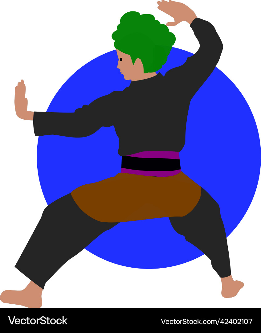 Pencak silat - indonesia martial arts Royalty Free Vector