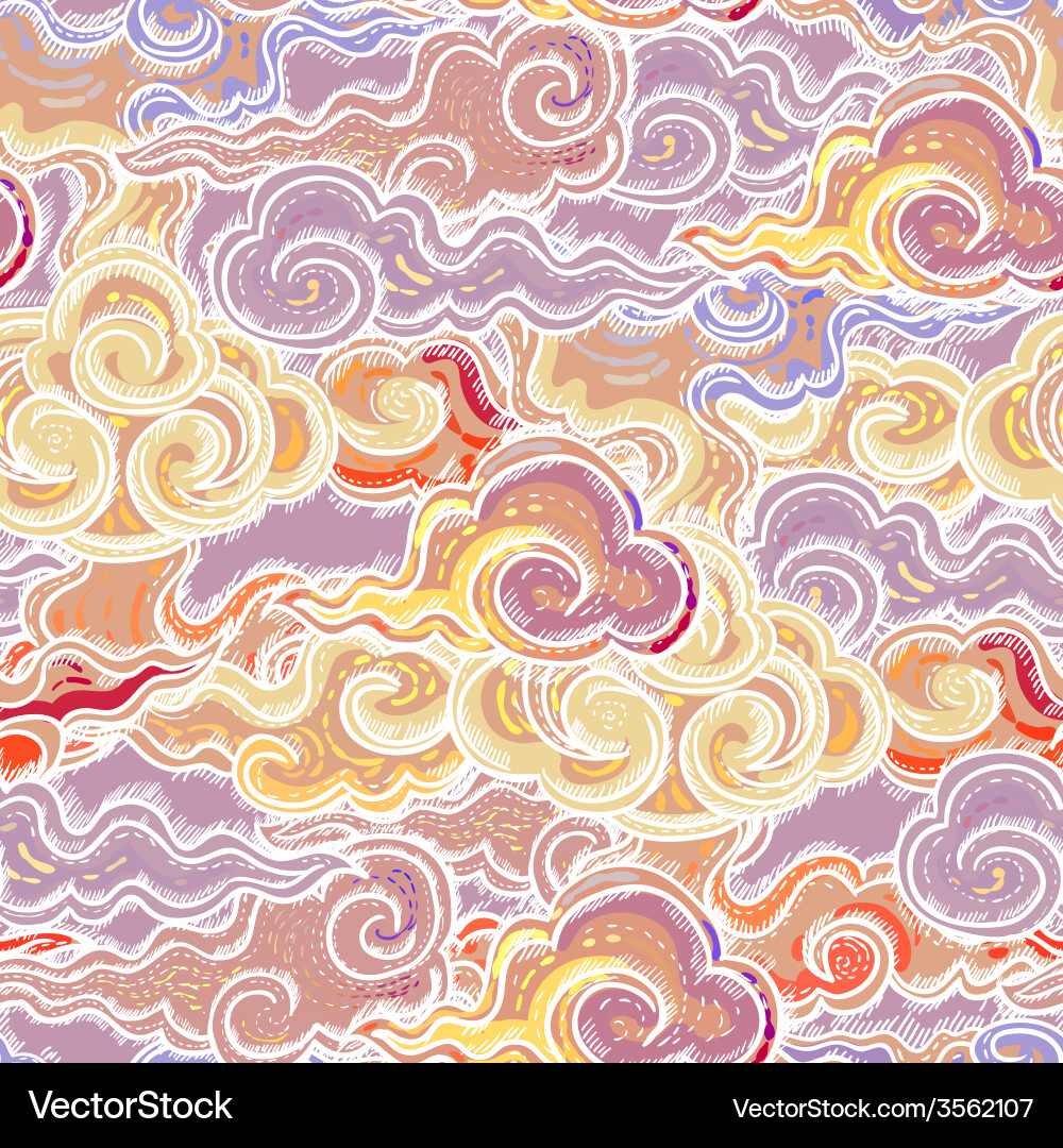 Seamless abstract pattern waves background Vector Image
