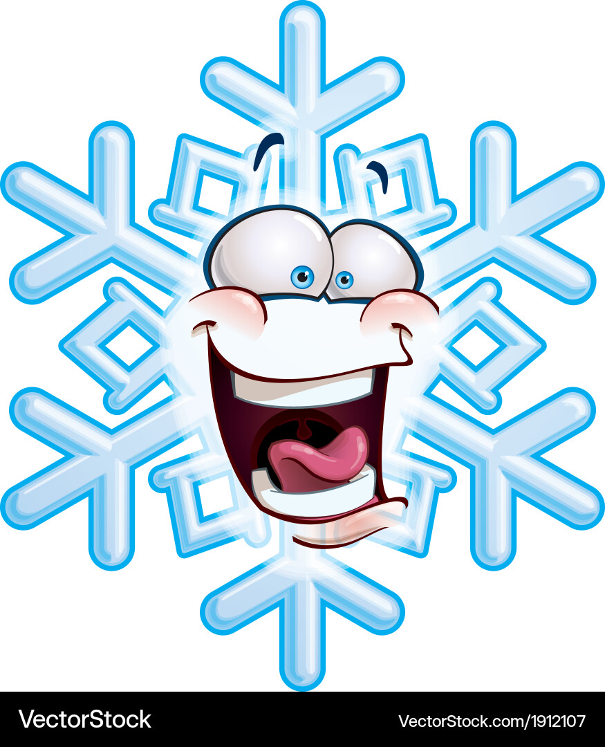 Snowflake head lol Royalty Free Vector Image - VectorStock