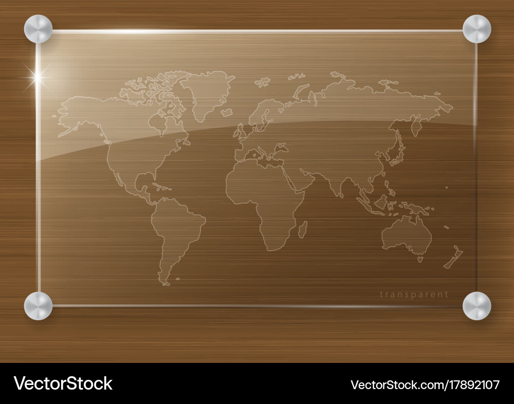 Transparent world map Royalty Free Vector Image