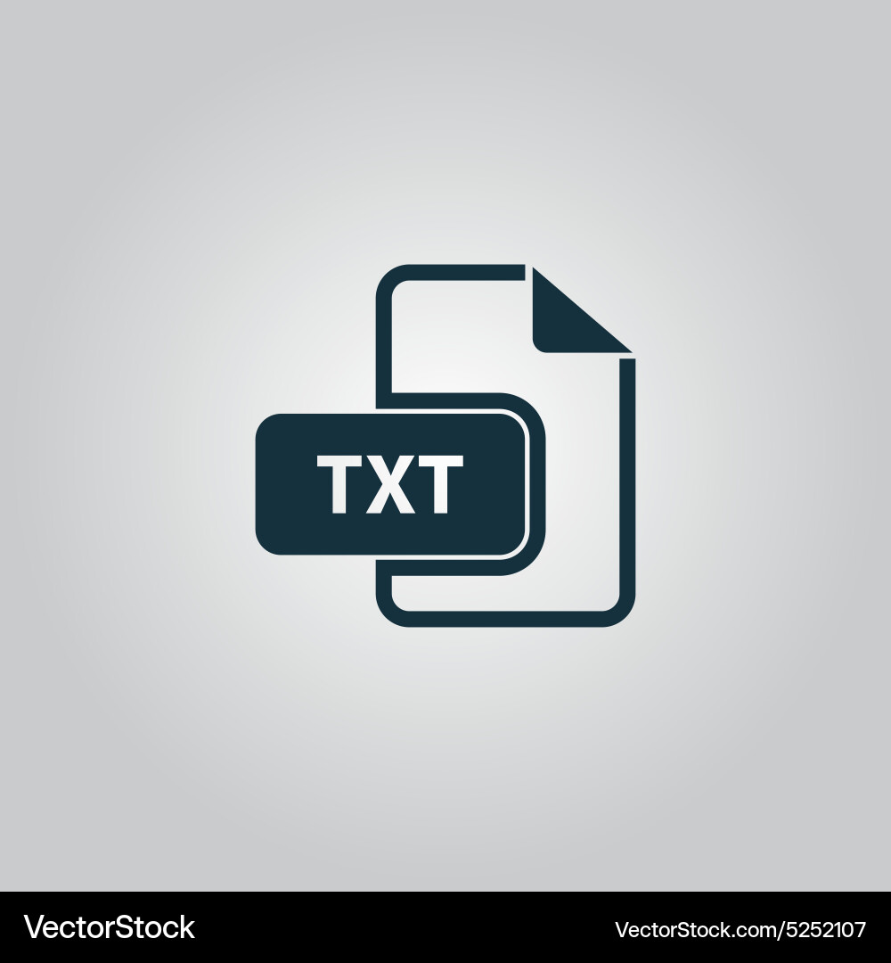 Txt text file extension icon Royalty Free Vector Image