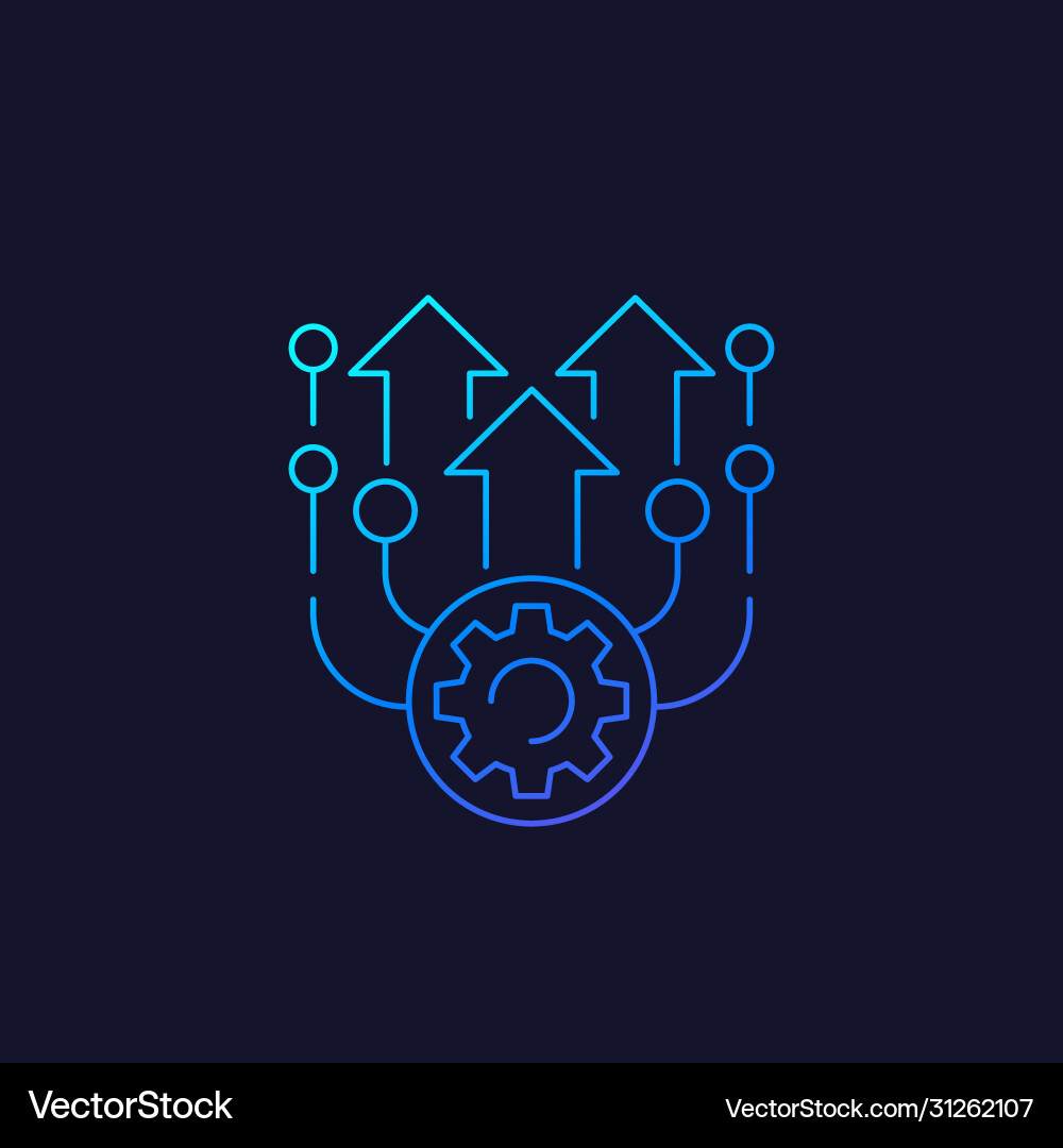 Upgrade linear icon Royalty Free Vector Image - VectorStock