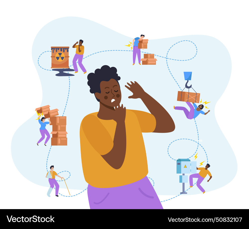 Workplace safety background Royalty Free Vector Image