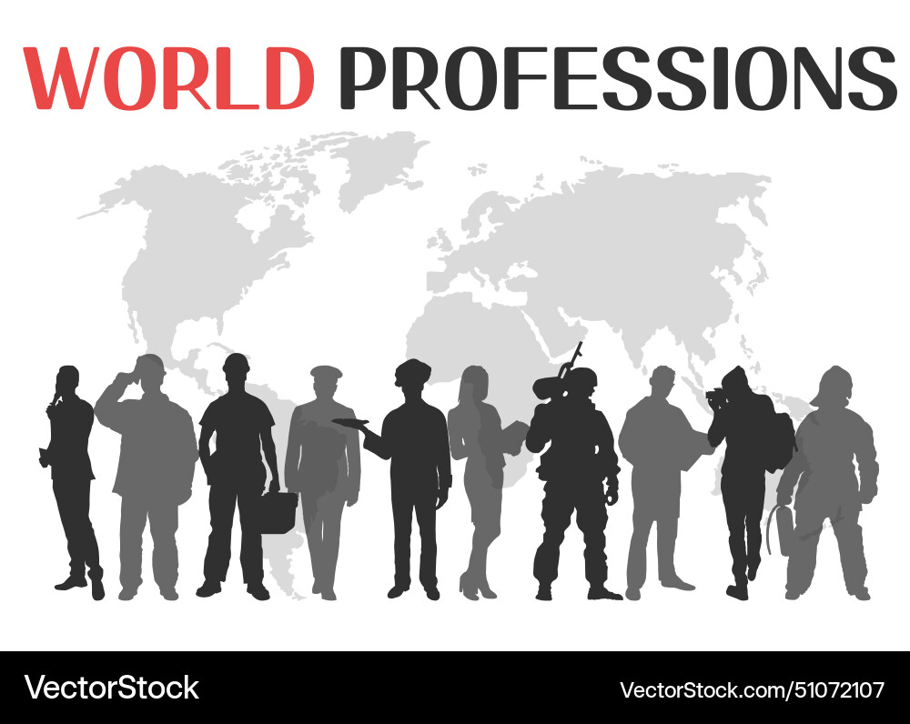 World professions set of different Royalty Free Vector Image