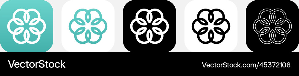 App icon apple mindfulness Royalty Free Vector Image