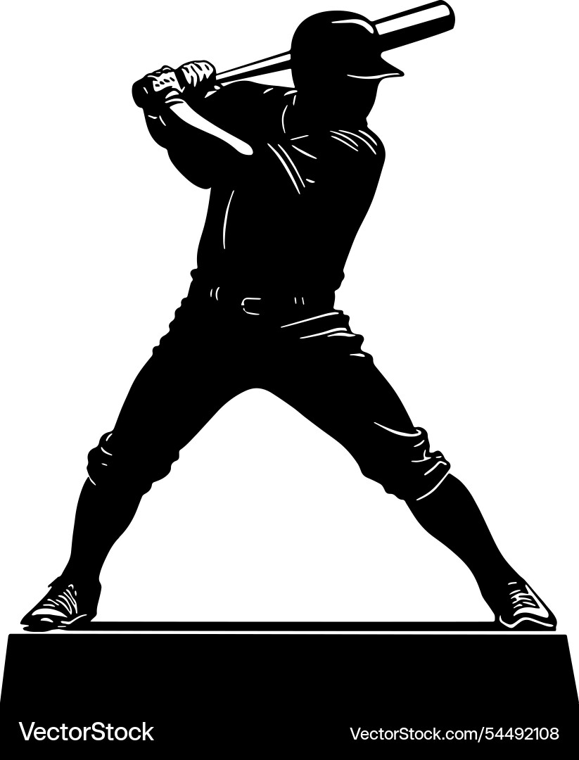 Baseball player trophy Royalty Free Vector Image