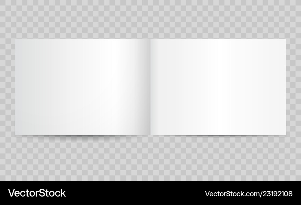 Book or magazine open blank pages isolated 3d Vector Image