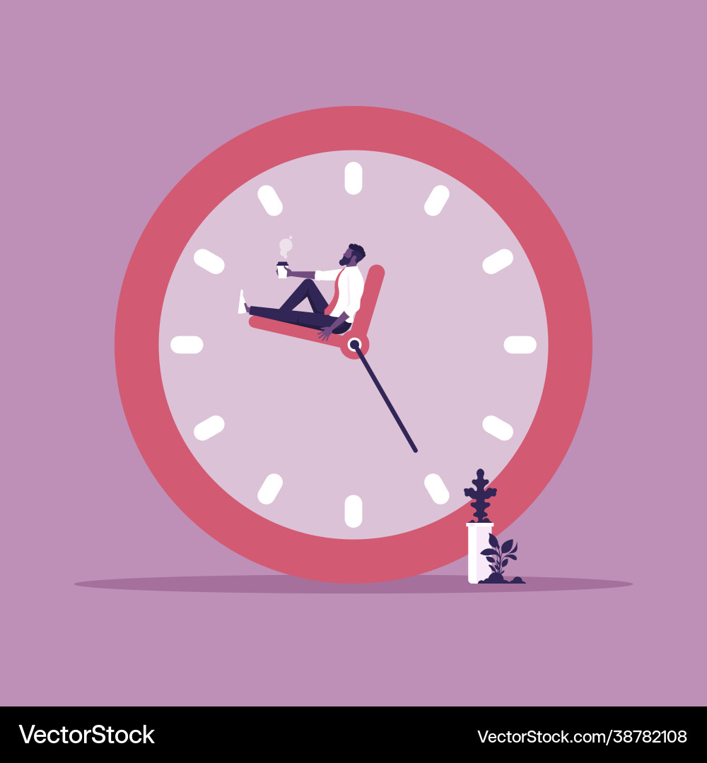 Break time and management concept Royalty Free Vector Image