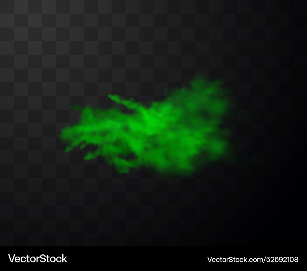 Bright green dust explosion on a transparent Vector Image