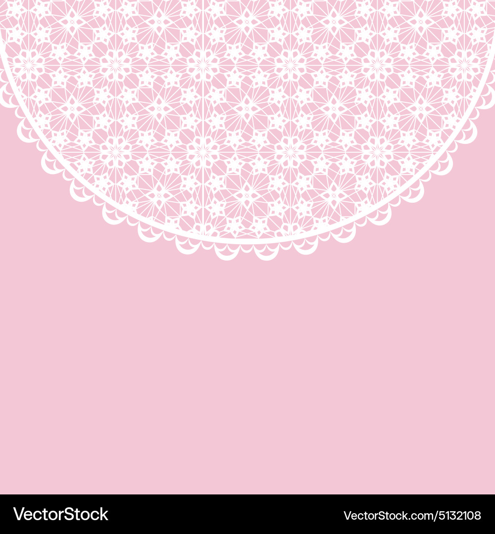 Elegant Lace Frame on Pink Royalty Free Vector Image
