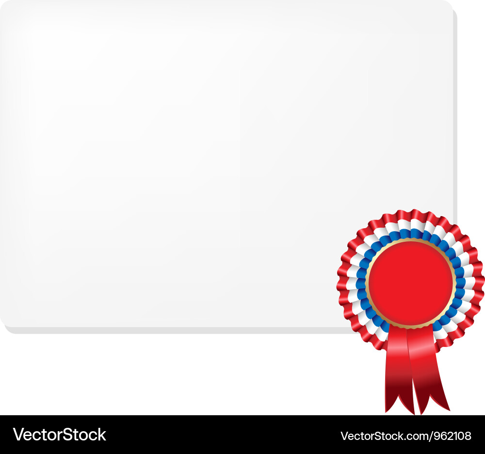 Rosette certificate Royalty Free Vector Image - VectorStock