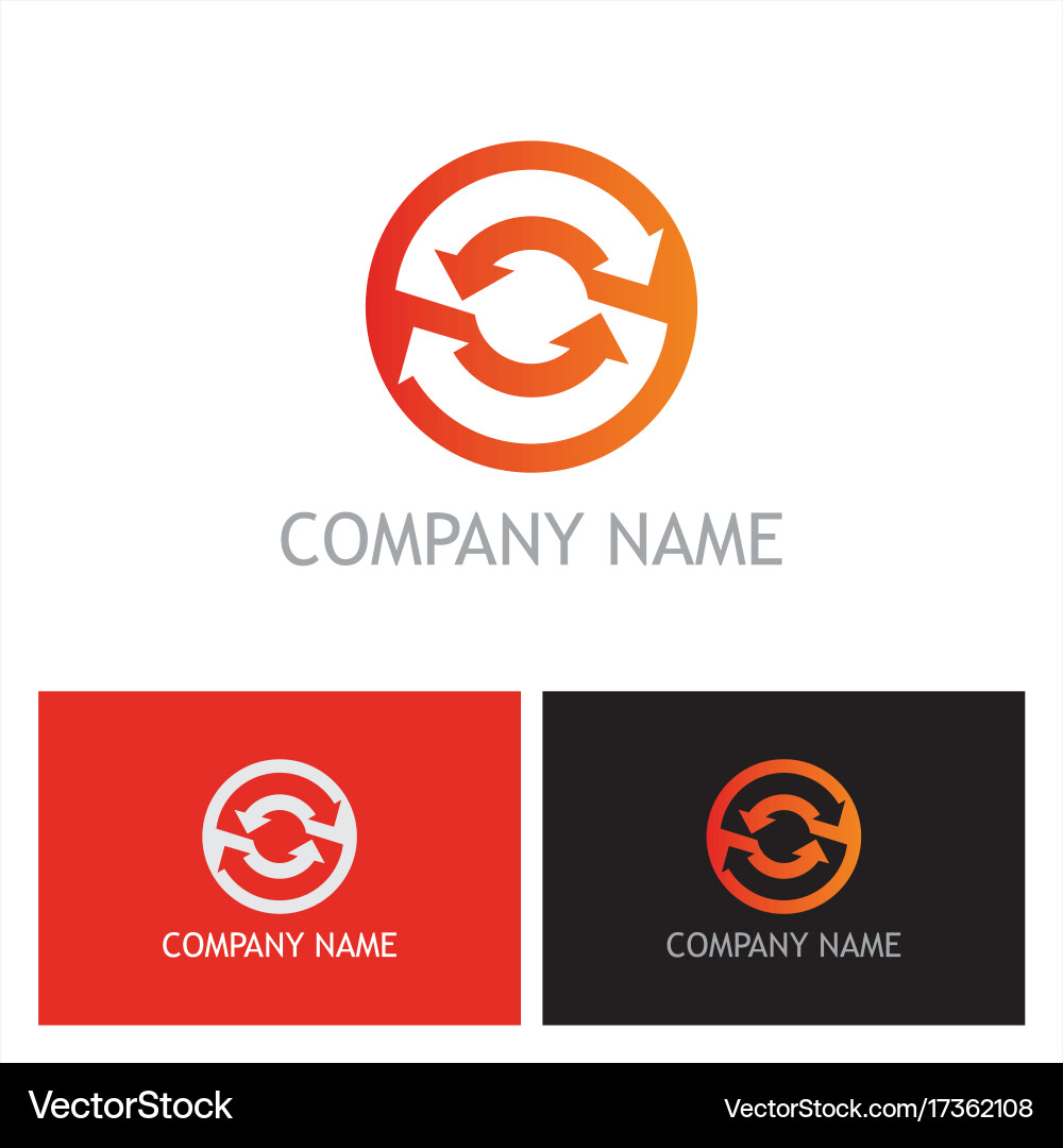 Round circle arrow logo Royalty Free Vector Image