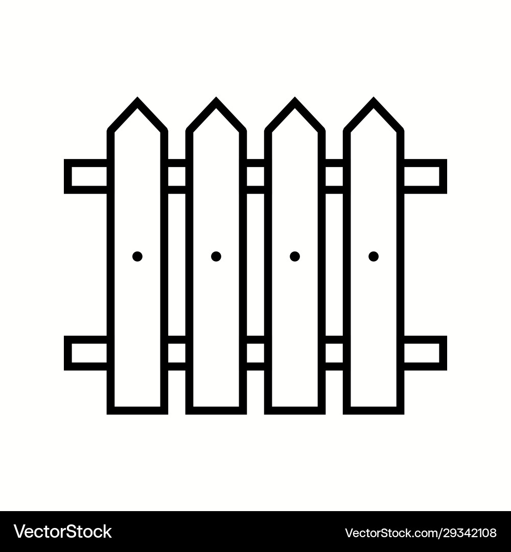 Unique fence line icon Royalty Free Vector Image