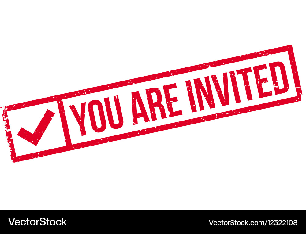 You are invited rubber stamp Royalty Free Vector Image