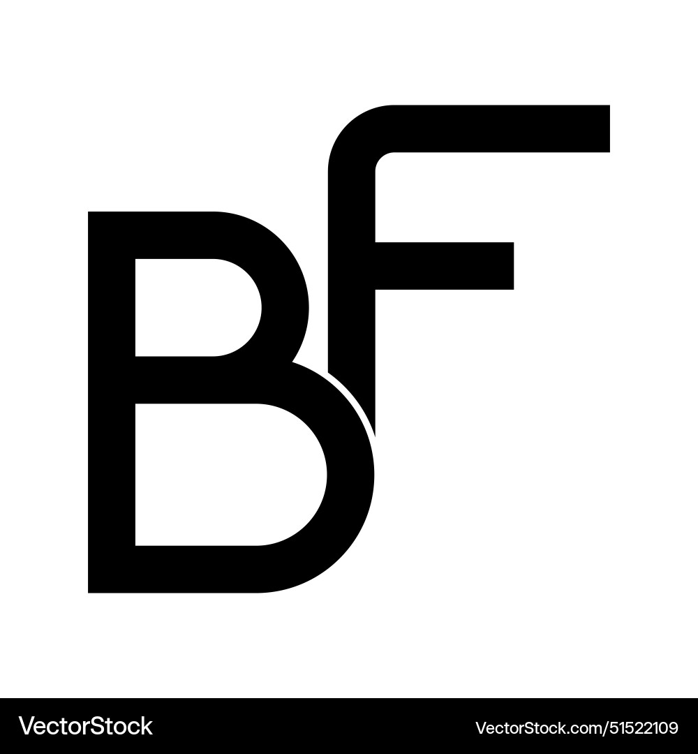 Bf letter logo Royalty Free Vector Image - VectorStock