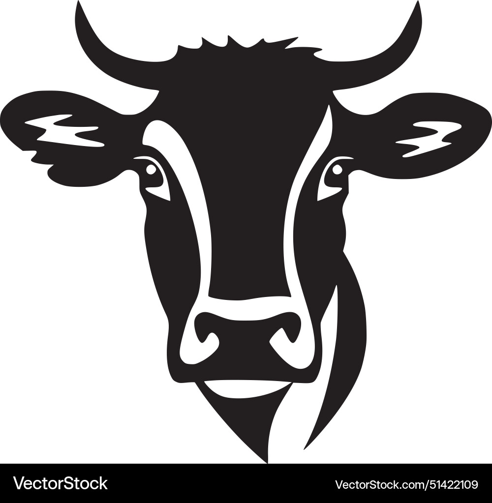 Cow - minimalist and simple silhouette Royalty Free Vector