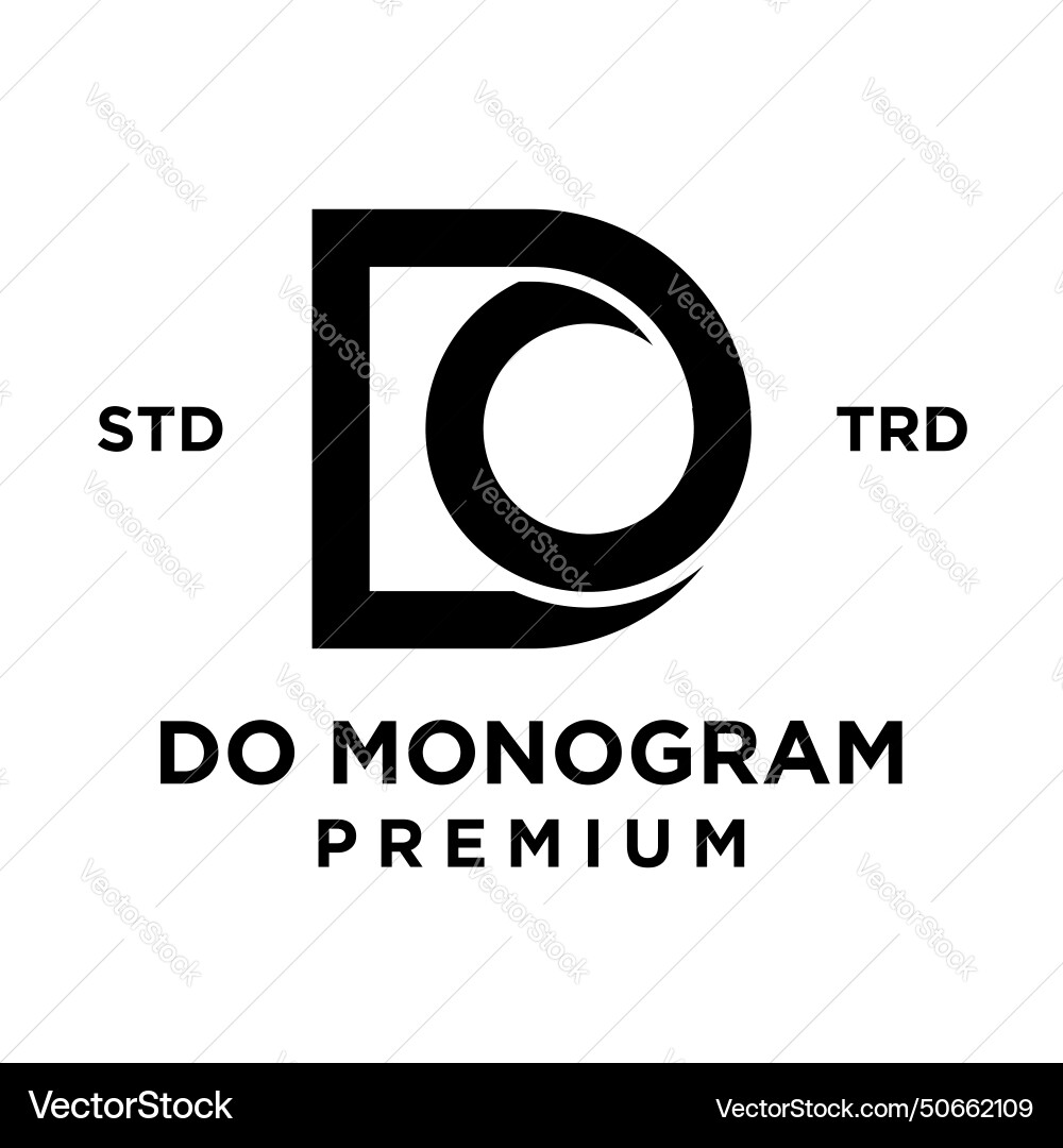 Do letter initial logo icon template Royalty Free Vector