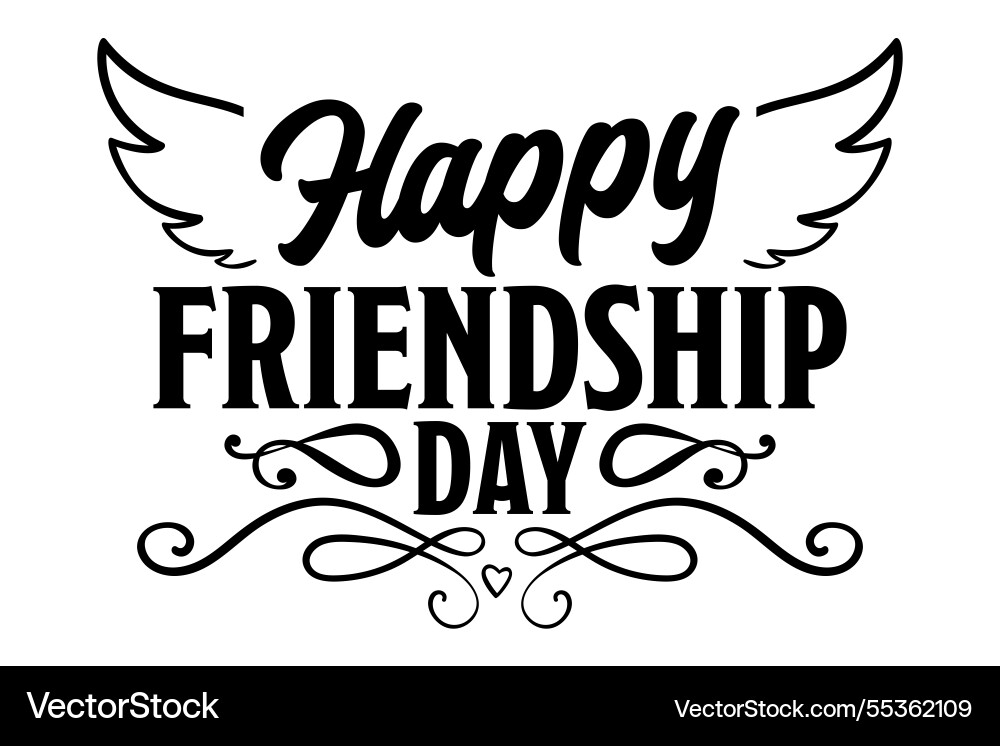 Happy friendship day Royalty Free Vector Image