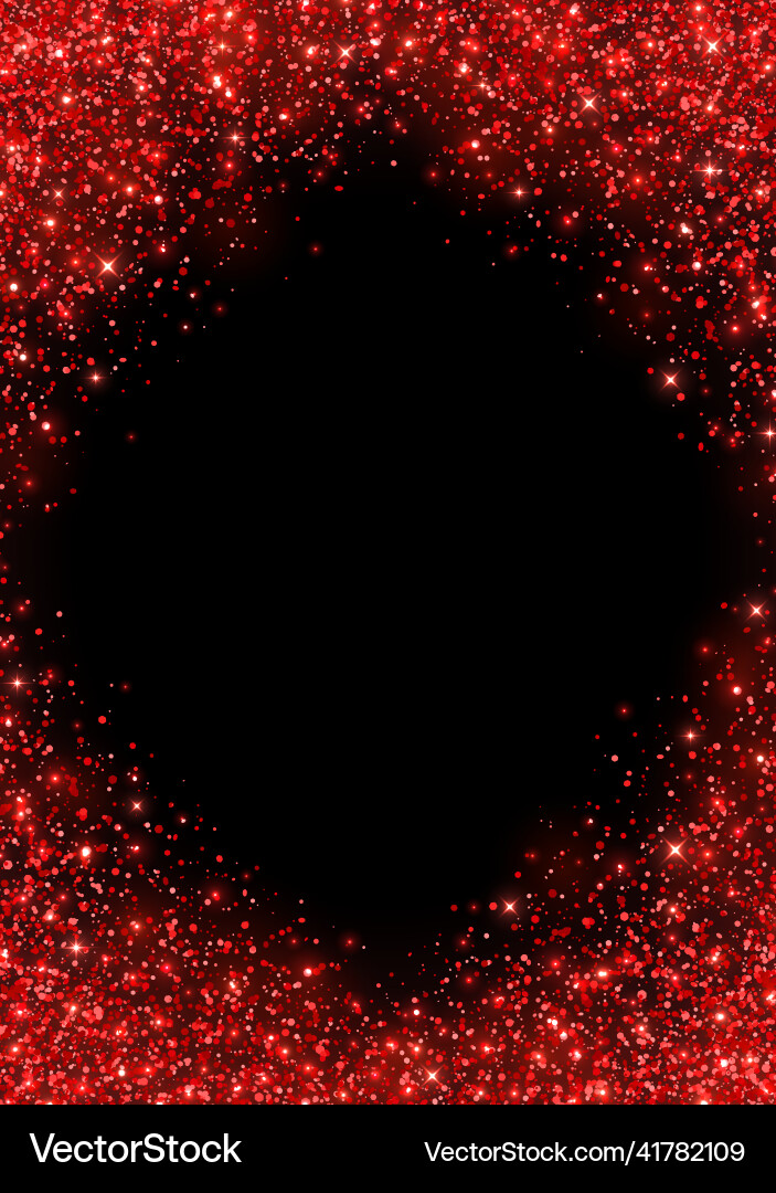 Rhomb frame sparkling red glitter flyer Royalty Free Vector